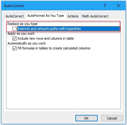 How To Remove Or Turn Off Hyperlinks In Excel