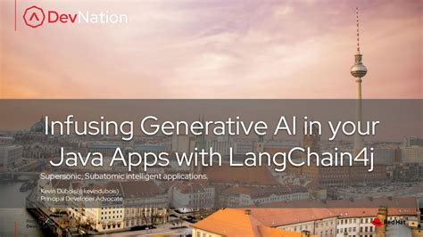 infusing generative ai in your java apps with langchain4j we are