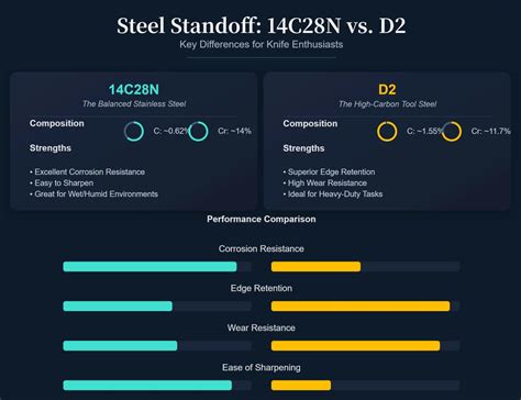 14c28n Steel Vs D2 Comprehensive Comparison For Knife Making Mfg Shop