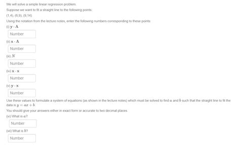 Solved We Will Solve A Simple Linear Regression Problem