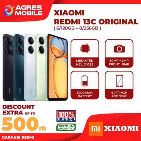 Promo Xiaomi Redmi 13c 6gb 128gb 8gb 256gb 50mp Ai Camera Garansi Resmi Diskon 29 Di Seller