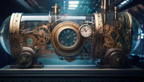 Futuristic Classic Time Machine Premium Ai Generated Image