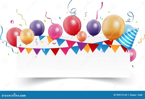 Birthday Celebration Banner Stock Vector Illustration Of Golden