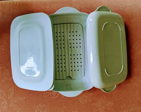 Vintage Tupperware Microwave Cookware With Strainer Furniture And Home