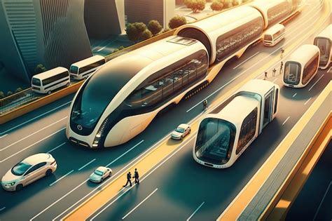 Premium Ai Image Public Transportation System Of The Future With