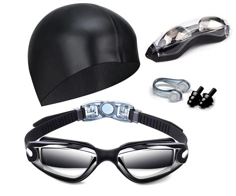 Swim Goggles Swimming Goggles No Leaking With Nose Clip Earplugs
