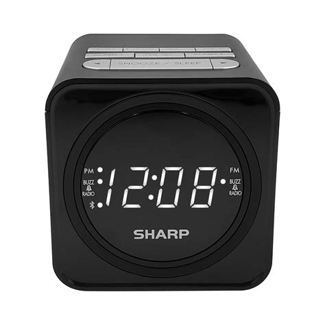 Sharp Fm Clock Radio With Bluetooth Speaker Usb Fastcharge Dual