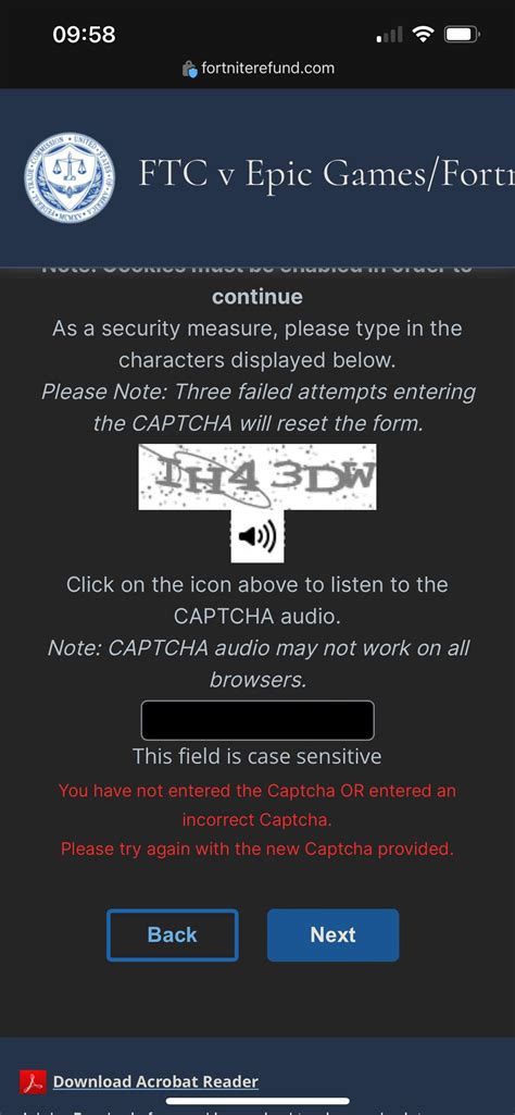 Captcha Does Not Work In The Refund Website Is It The Same For Everyone Rfortnitebr