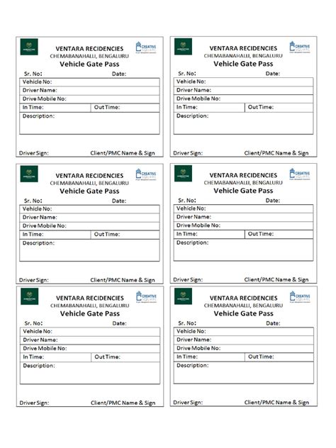 Vehicle Gate Pass 1 Pdf Vehicle Gate Pass 1 Pdf
