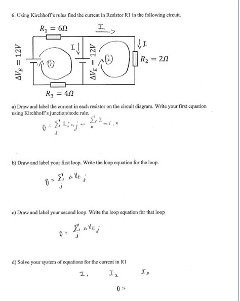 Solved 6 Using Kirchhoffs Rules Find The Current In