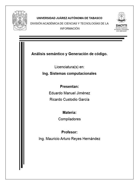Generación De Código Intermedio Esquema De Generaciónpdf Pdf