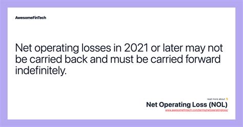 Net Operating Loss NOL AwesomeFinTech Blog