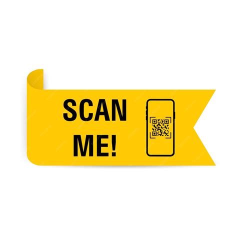 Scan Mich Symbol Mit Qr Code Qr Code Für Smartphone Payment Vector Illustration Premium Vektor