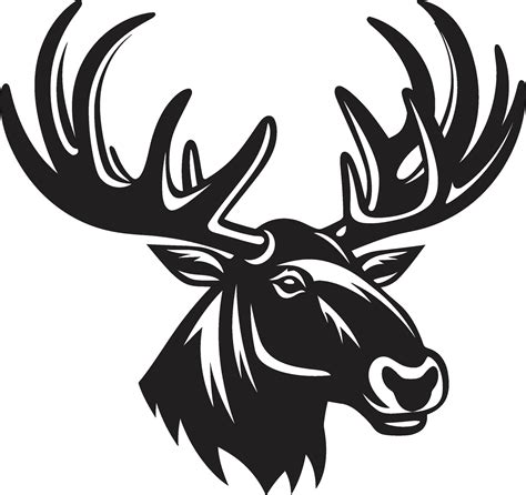Black And White Moose Logo With Grace And Grandeur Moose Majesty In