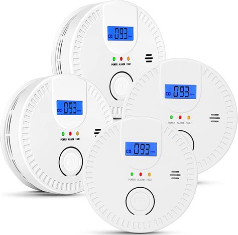 4 Packs 2 In 1 Smoke And Carbon Monoxide Detector Smoke Detector Carbon Monoxide Detector