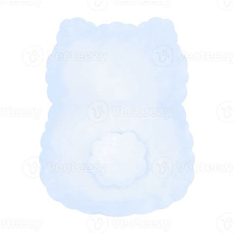 Cute Happy Cat Smile White Snow For Winter New Year And Christmas Watercolor Cartoon Style