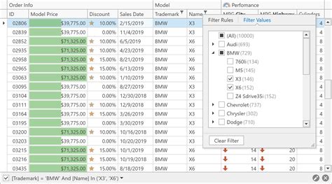 Wpf Controls Excel Inspired Filtering