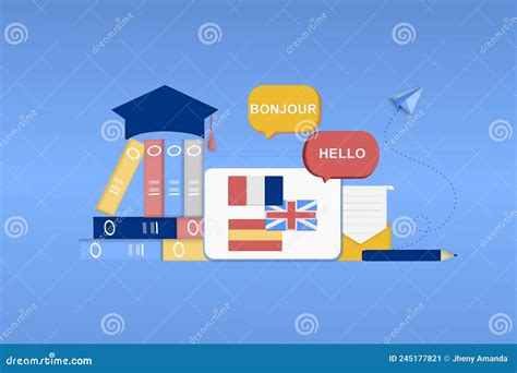 Modern 3d Online Languages Learning Class Language Courses Banner Template For Website And