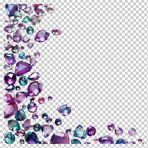 Jewel Day Colorful Gems Border Png Clipart Colorful Gems