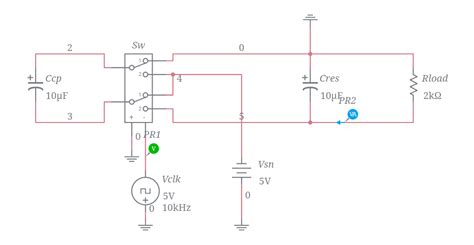 Switched Capacitor Negative Dc To Negative Dc Voltage Doubler Multisim Live
