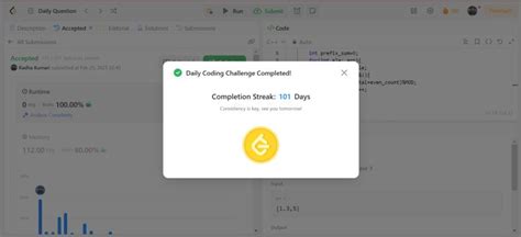 Day101 Leetcode Competitiveprogramming Algorithms Codingjourney