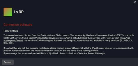 Connection Problem With An Ovh Hosted Server Fivem Client Support