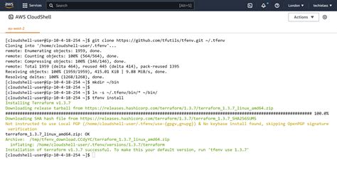 Install Terraform In The Aws Cloudshell