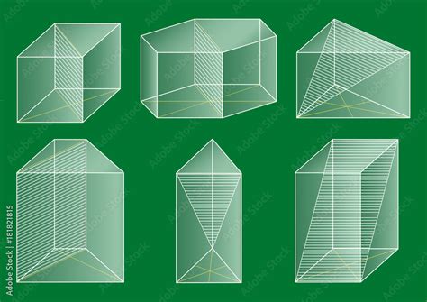 Vetor De 3d Basic Shapes Prism Cross Section Do Stock Adobe Stock