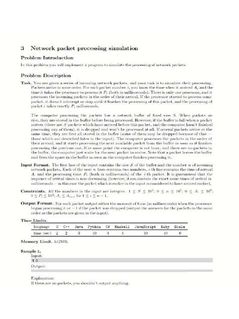 Network Packet Processing Simulation Pdf