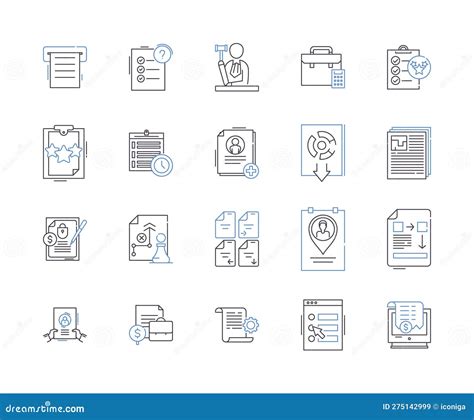 Law Agency Outline Icons Collection Law Firm Lawyer Practice Attorney Solicitors