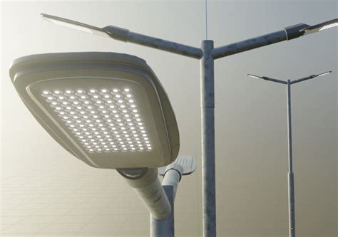 Street Light 2 Galvanized F2 M1 K0 3000mm Cgtrader