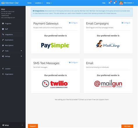 Third Party Integrations Provide Best In Class Features Member Owl
