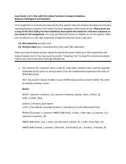 CaseStudy SQL Part Of Pdf Case Study Of SQL With Pine Valley Furniture Company Database