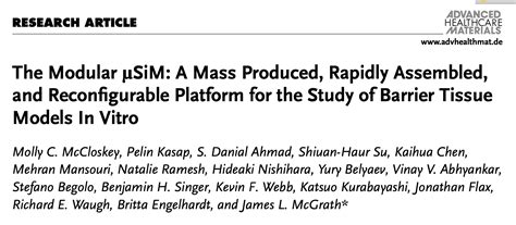 The Modular µsim A Mass Produced Rapidly Assembled And