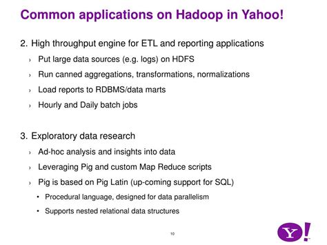 Ppt Large Scale Applications On Hadoop In Yahoo Powerpoint Presentation Id 2982818
