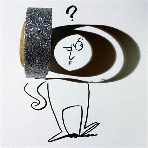 Artist Turns Shadows From Everyday Objects Into A Cast Of Playful Characters Illustration