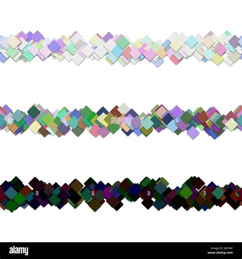 Repeatable Abstract Square Pattern Paragraph Separator Line Design Set