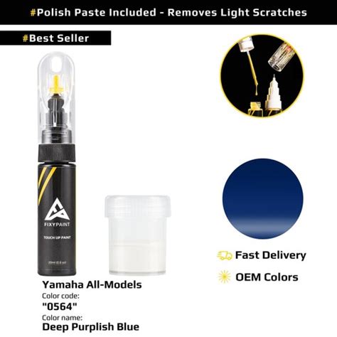 Touch Up Paint For Yamaha All Models Code 0564 Deep Purplish Blue Ebay