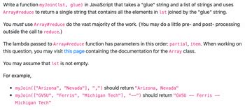 Answered Write A Function MyJoin Lst Glue In Bartleby
