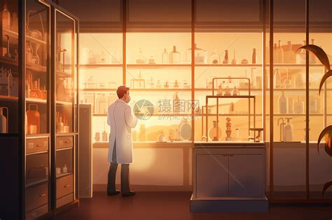 身穿白大褂的科学家插画图片下载 正版图片600166975 摄图网