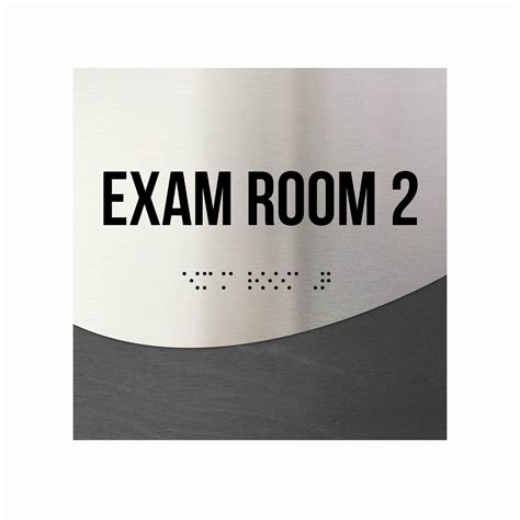 Exam Room Sign Interior Office Door Signs Stainless Steel And Wood