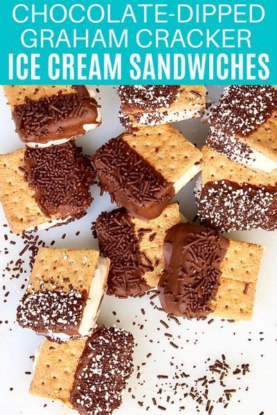 Chocolate Dipped Graham Cracker Ice Cream Sandwiches The Bakermama