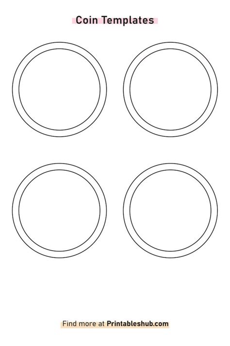 Free Printable Blank Coin Template Pdf In 2024 Templates Printable