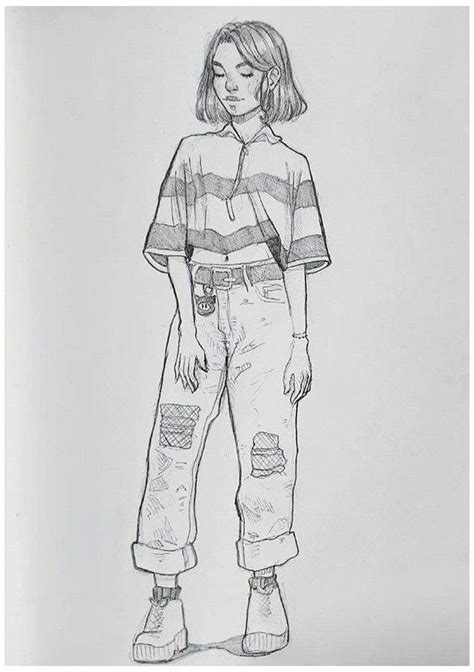 Рисунки девушки в полный рост легко 48 фото