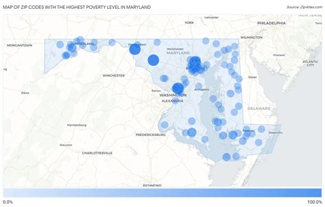 Highest Poverty Level In Maryland By Zip Code In 2025 Zip Atlas