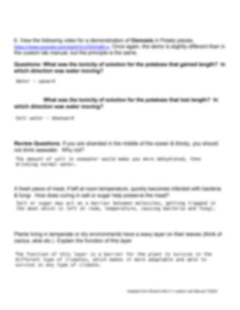 SOLUTION Osmosis Diffusion Lab Studypool