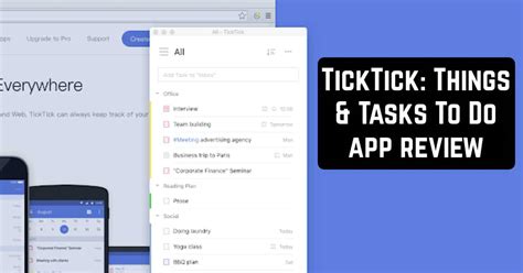 Ticktick Things And Tasks To Do App Review Freeappsforme Free Apps