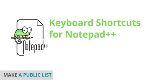 Keyboard Shortcuts For Notepad MAKEAPUBLICLIST
