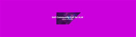 Sap Community Call For Alm Sap Community