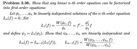 Solved Problem Show That Any Linear N Th Order Chegg Com